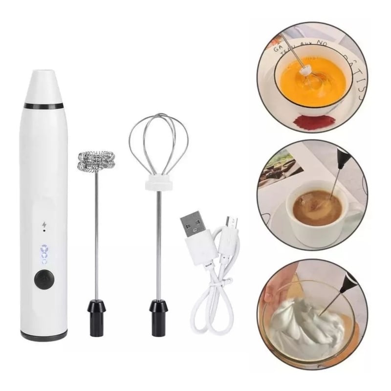 GENERICO Mezclador Café Espumador Leche Recargable Batidor Portátil ...
