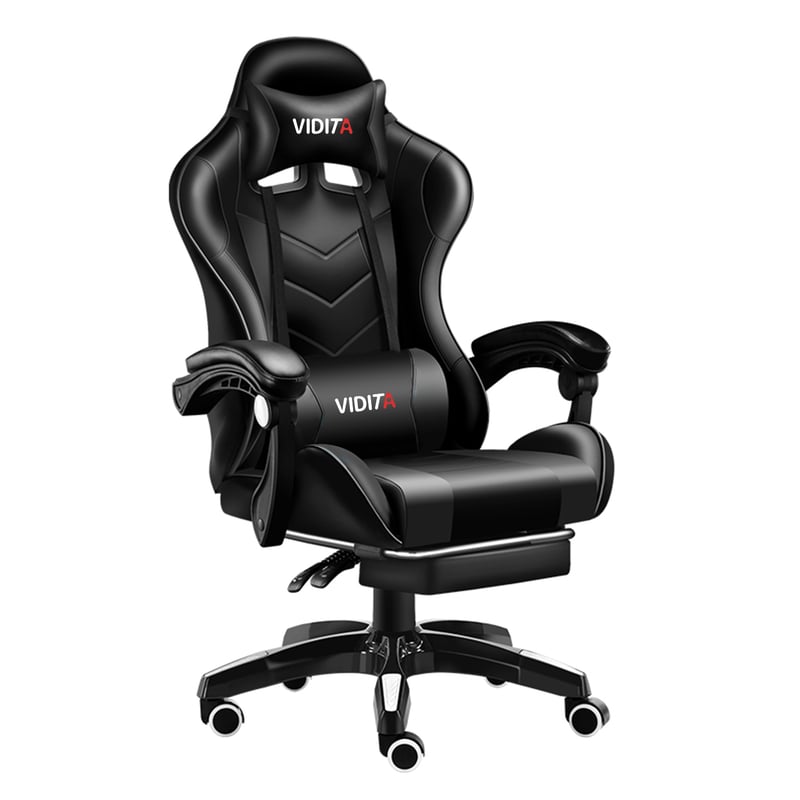 Silla Gamer Profesional GX2000 con Reposapiés-Negro Vidita | Sodimac Chile
