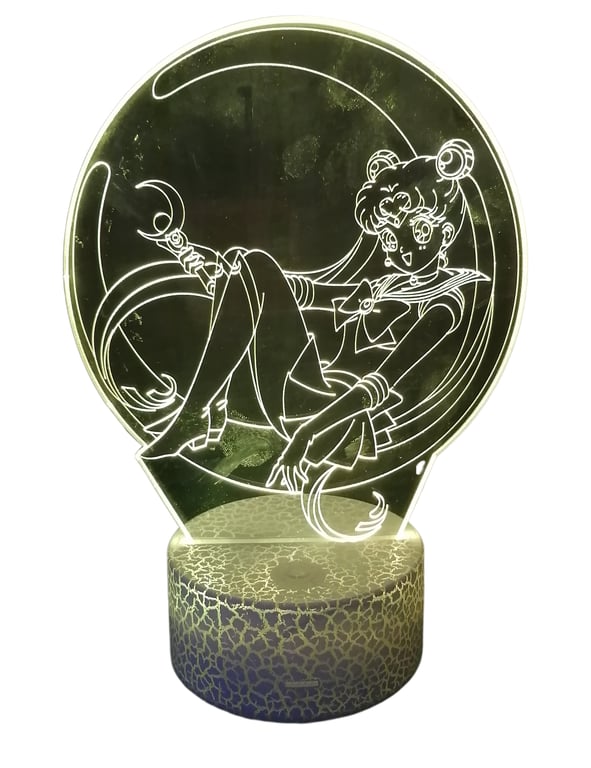 Sailor Moon En Lampara ilusión 3D 7 Colores Led Serena | Sodimac ...