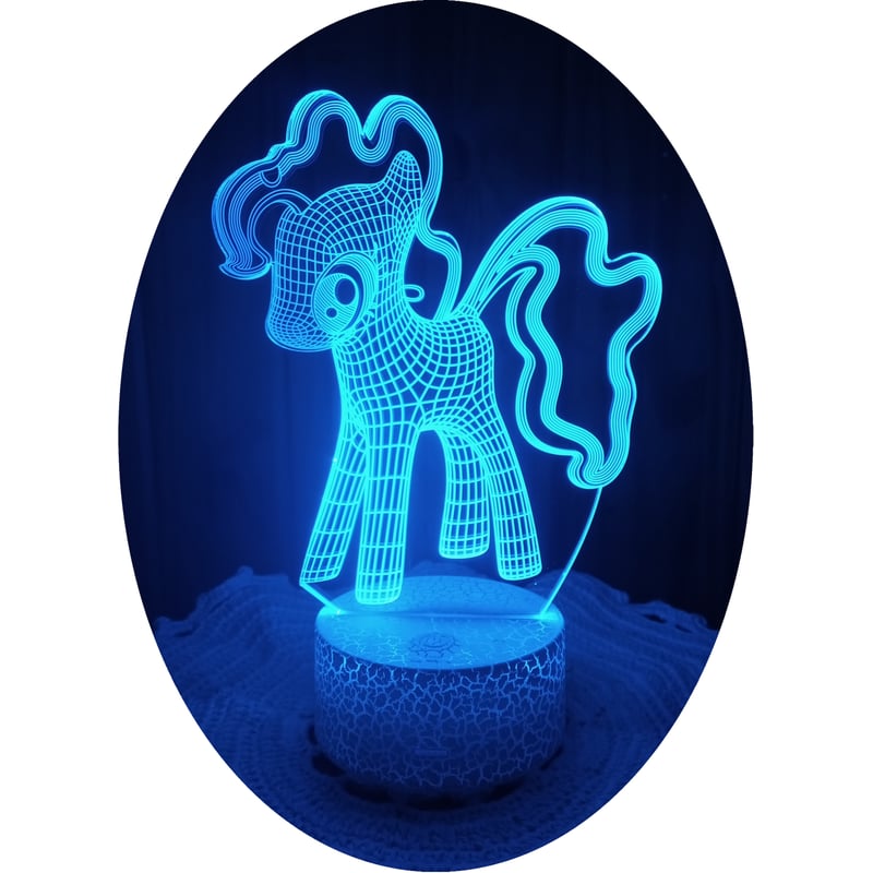 Lampara ilusión 3D 7 Colores Led My Little Pony | Sodimac - Falabella