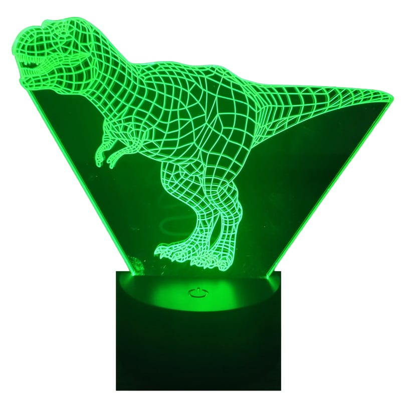 Tyrannosaurus rex En Lampara ilusión 3D 7 Colores Led Dinosaurios ...