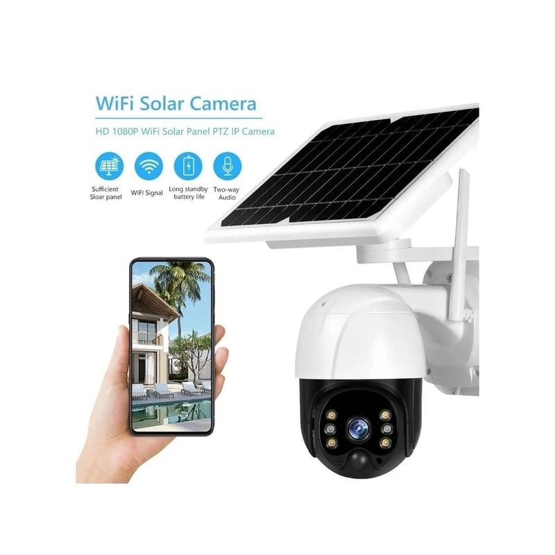GENERICO Camara Solar Inteligente Ip Wifi Icsee Exterior Hd 1080p ...