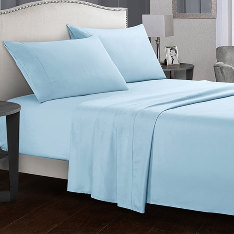 GENERICO Sabanas Lisas 4 Piezas color Azul Celeste | falabella.com