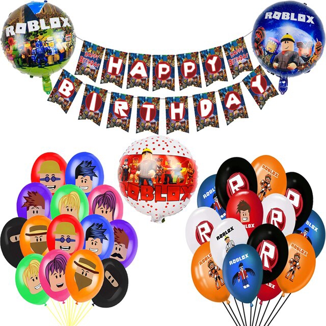 GENERICO Set de Globos Cumpleaños Roblox Más Banderín | falabella.com