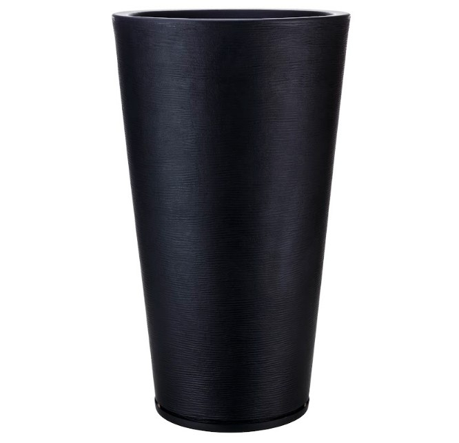 FLORIDIS MACETERO FLORIDIS NEGRO GENEBRA 80CM ALTO CON PLATO ...