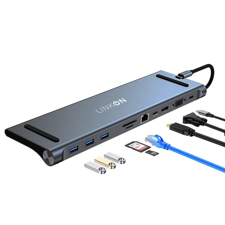 LINKON Hub Adaptador Usb Tipo C 11 En 1 Linkon Para Mac Macbook Win | falabella.com