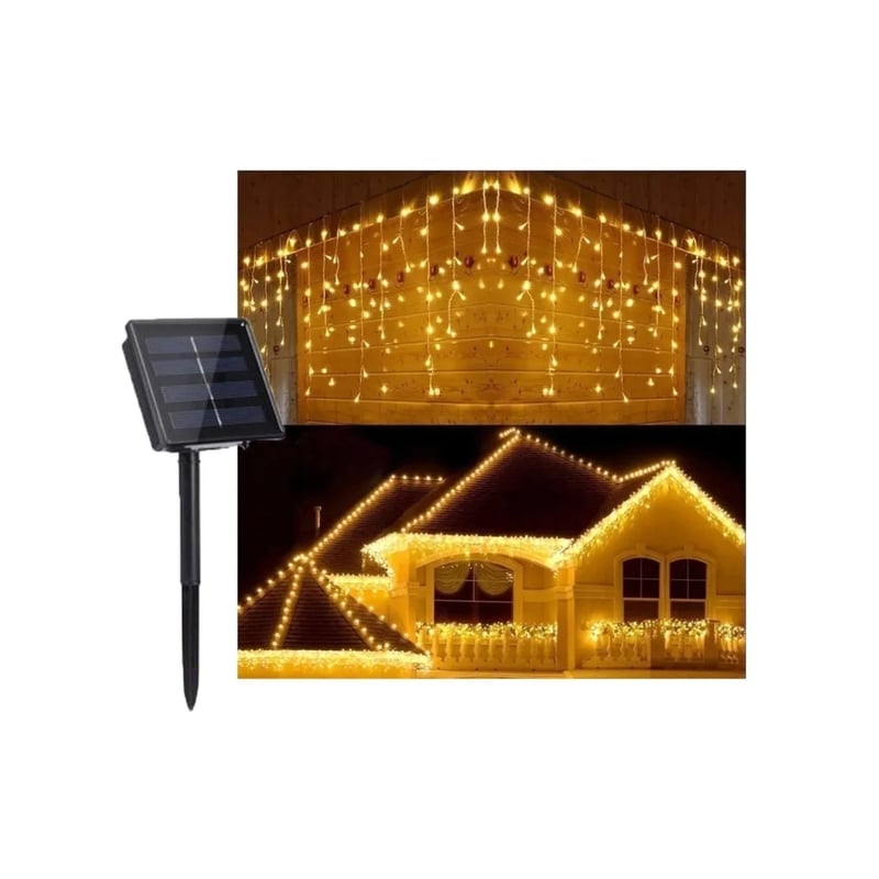 GENERICO Luces Navidad Cascada 300led Luces Cascada Solar 8mt CALIDA ...