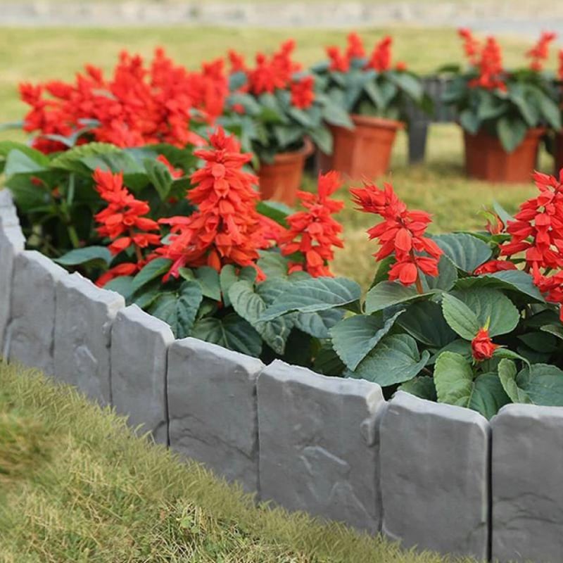 Valla Jardín reja estacas borde diseño piedras 1.20 mts | Sodimac ...