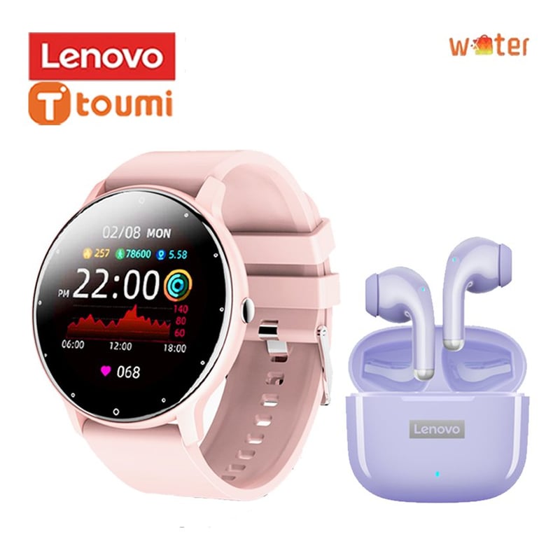 LENOVO Lenovo LP40 Pro DE Tws-Morado y Toumi Fit 2 watch Reloj inteligente | falabella.com