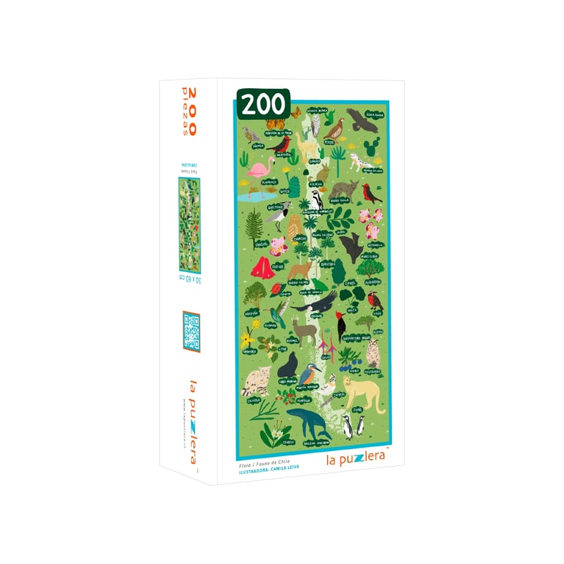 LA PUZZLERA Puzzle Mapa de Chile Flora y Fauna 200 Piezas | falabella.com