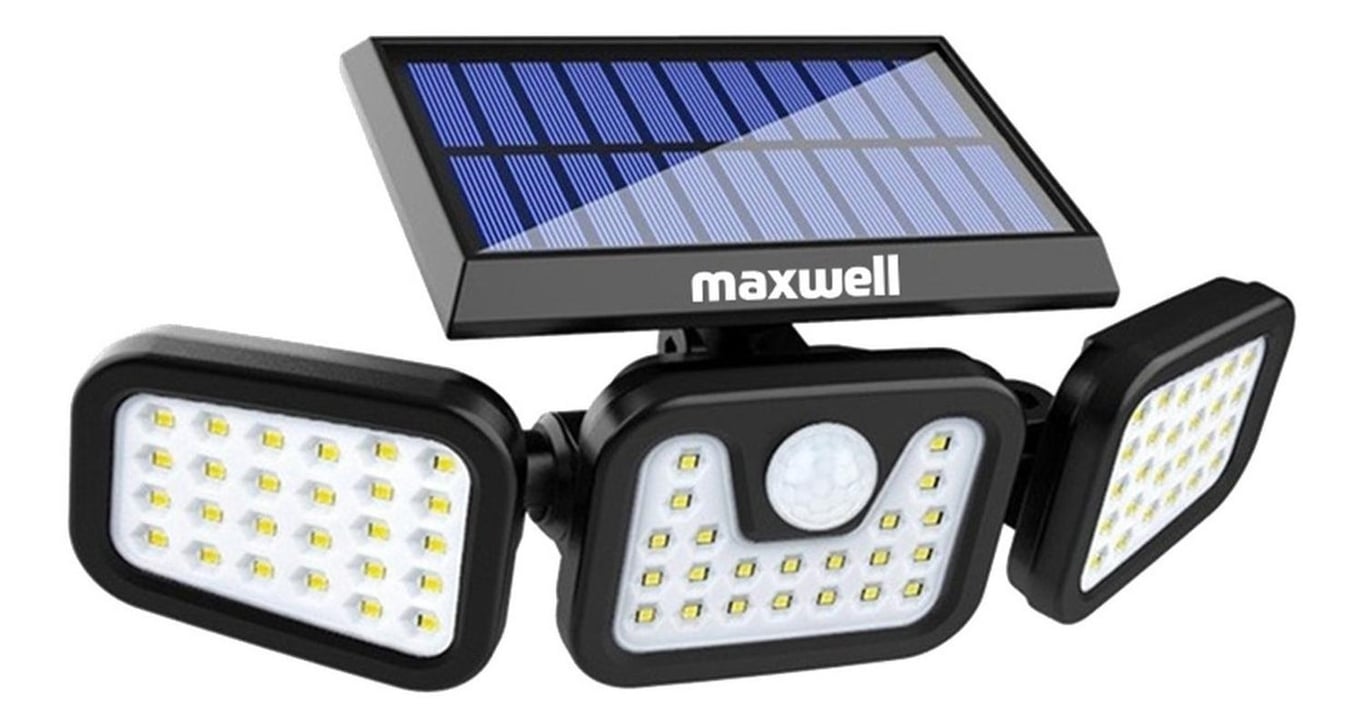 MAXWELL Foco Led Solar Exterior Maxwell Sensor Movimiento 3 Direcc ...