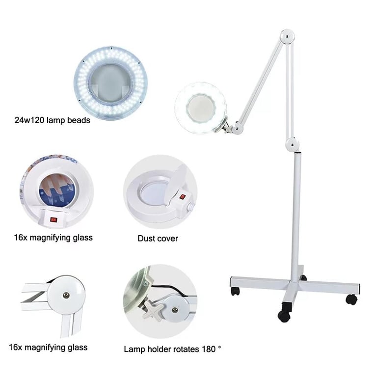 Lampara Lupa Con Luz Led Pedestal Rueda Cosmetologia | Sodimac - Falabella