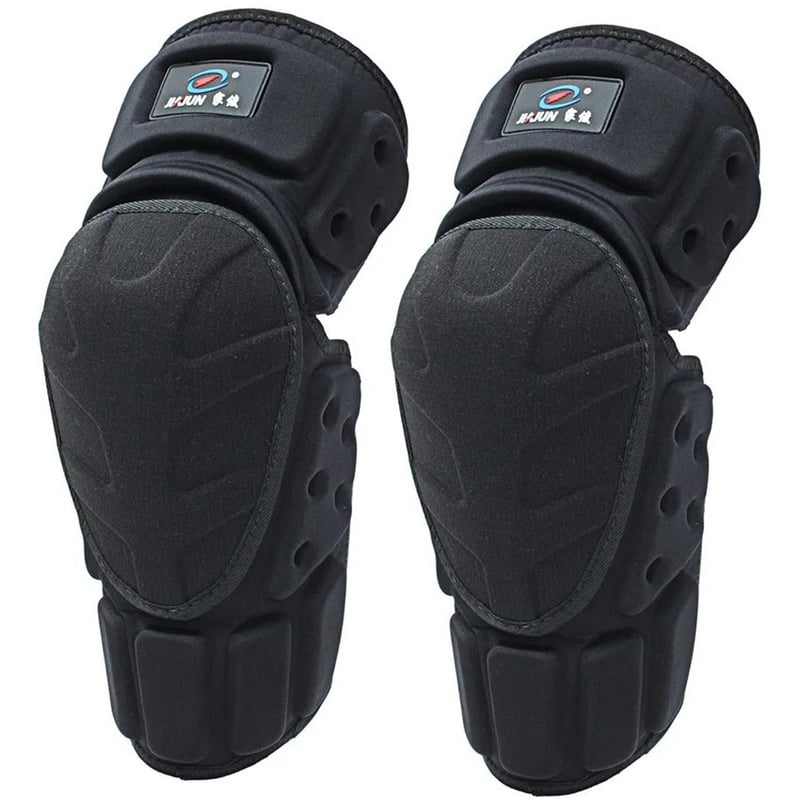 PUREPOWER Protector de rodilla y codo para montar en moto negro-M ...