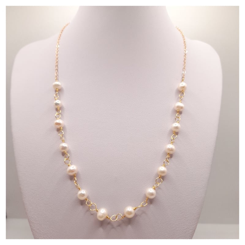 CAT JOYAS Collar enchapado en oro con perlas de rio | falabella.com