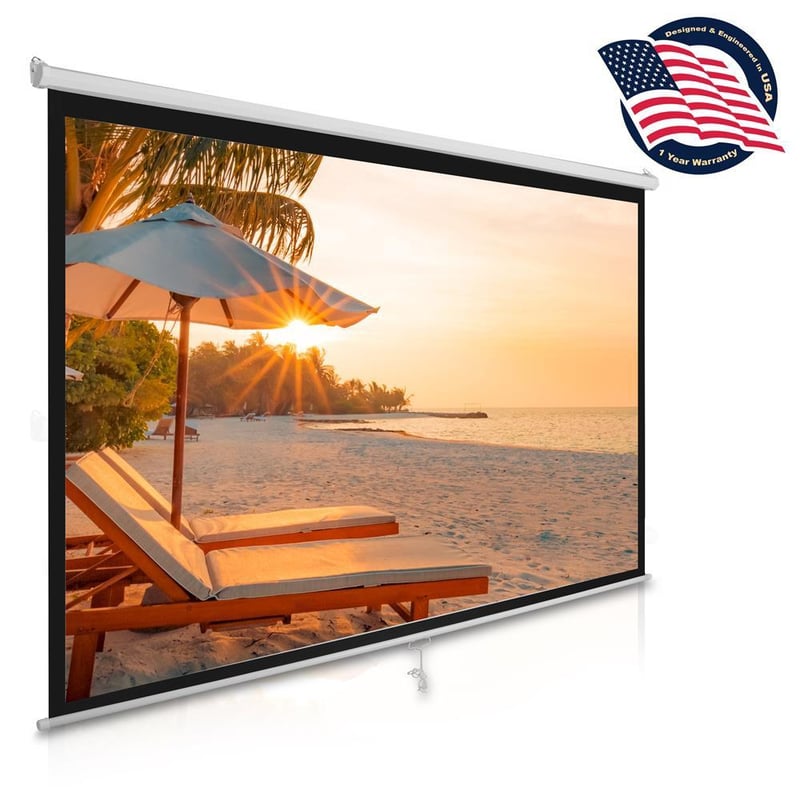 PYLE Pantalla Telón Para Proyector Roller 186X105cm 84 pulgadas ...