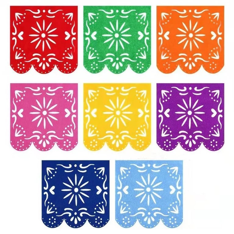 MERCADO CBF Banderines Mexicanos Decoración Fiestas 8 Banderitas ...