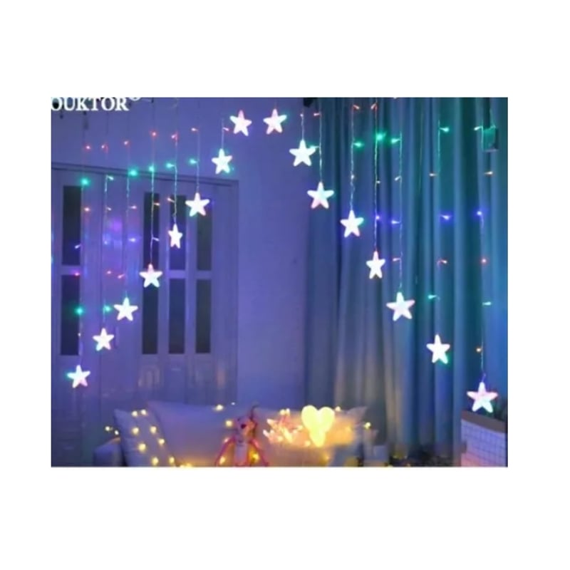 Luces Led Cascada Cortina Estrellas En V 7311 Colores Jp Ideas ...