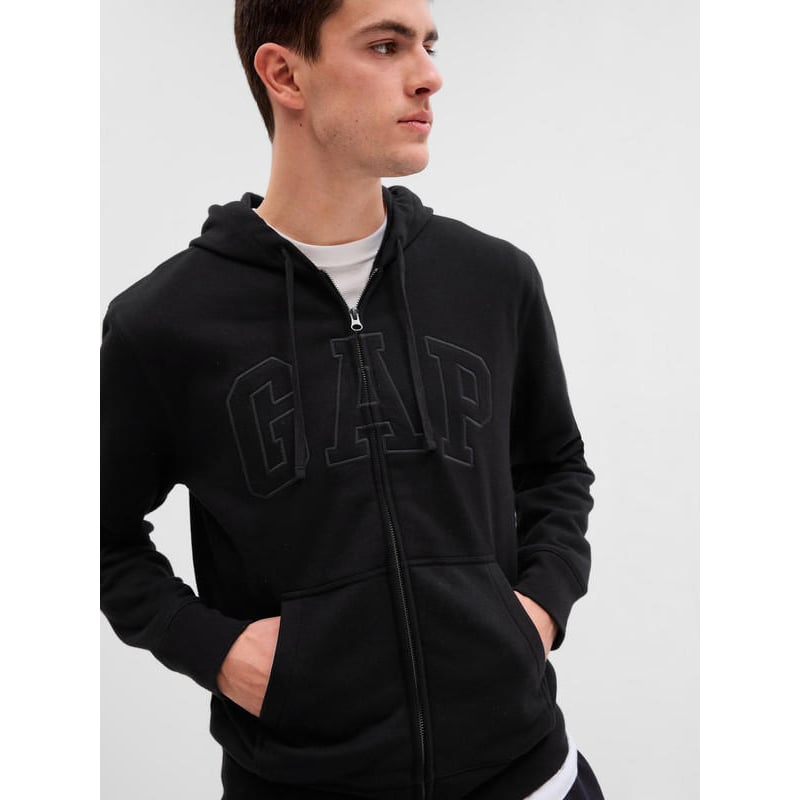 GAP Poleron Logo Con Cierre Negro GAP | falabella.com