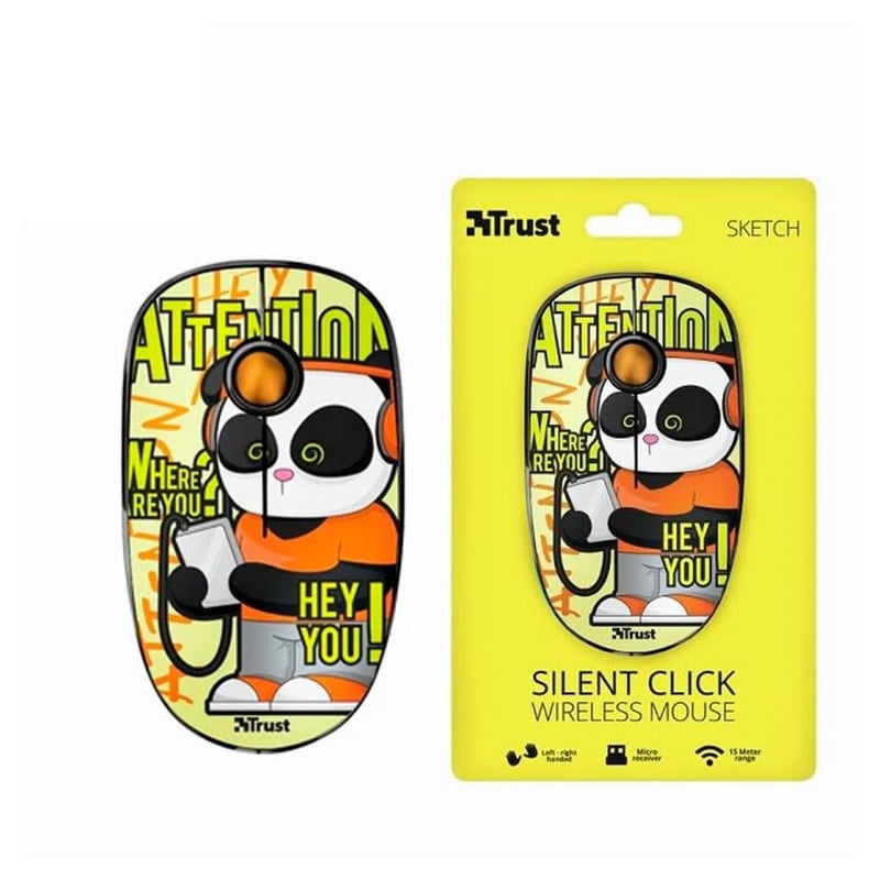 TRUST Mouse Inalámbrico Con Clics Silencioso Trust Amarillo | falabella.com