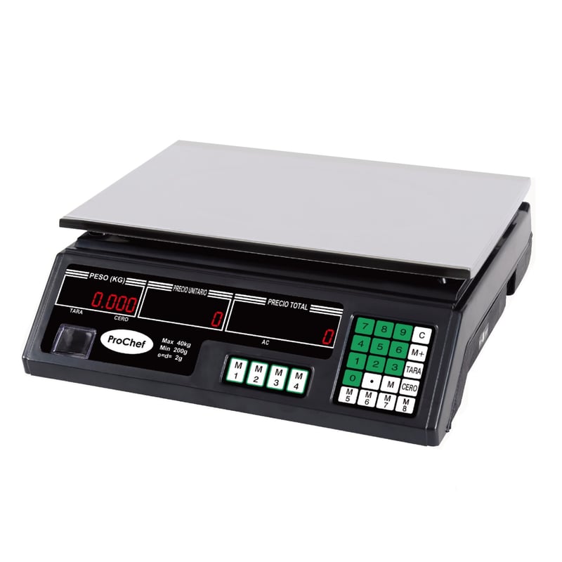 Balanza Pesa Digital ProChef 40 Kg. x 2 Gr. Electrica y Bateria ...