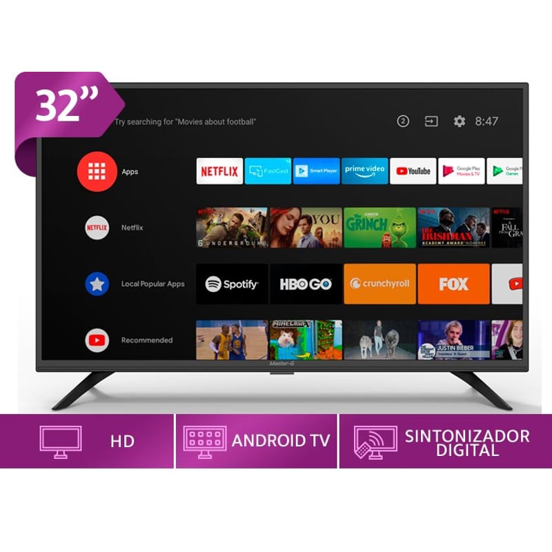 MASTER G Tv Smartv 32 Pulgadas Master G Android y Control por Voz ...