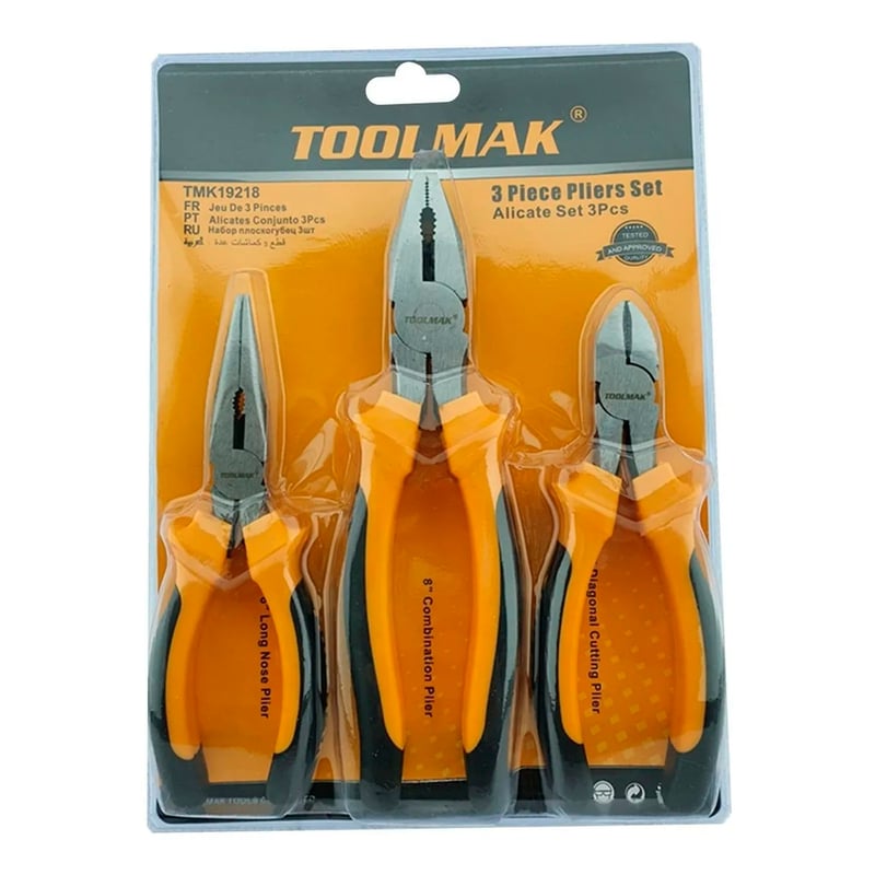 GENERICO Set Kit Juego De Alicates 3 Piezas Toolmak | falabella.com