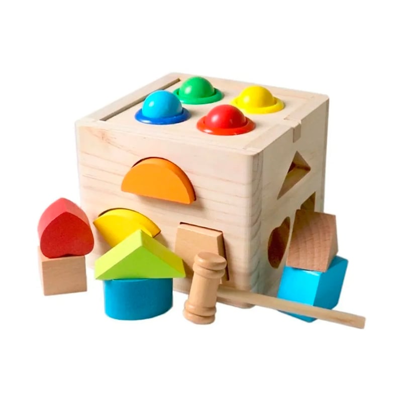 GENERICO Cubos Para Encajar Juguete Didáctico De Madera | falabella.com