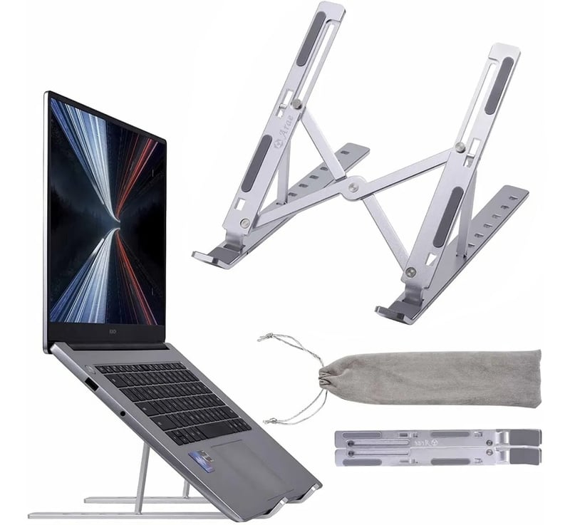 GENERICO Alzador Aluminio Notebook Plegable Soporte Elevador Pc Tablet ...