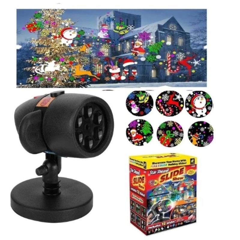GENERICO Proyector Navidad Halloween Fiesta 12 Tarjetas Movimientos | falabella.com
