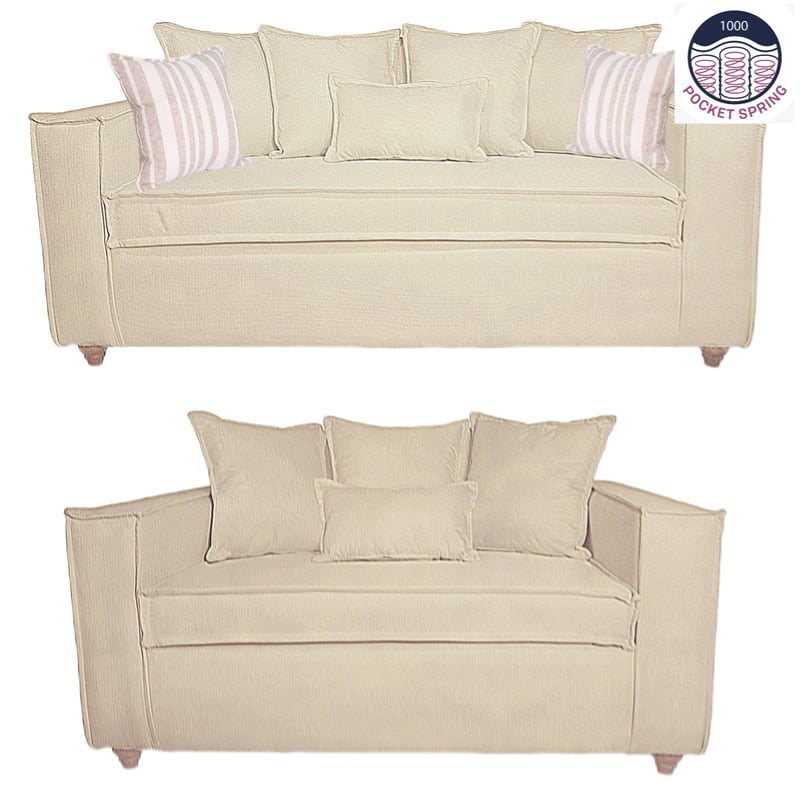 SITIAL HOME Living Romeo 3 2 Sofá 3 y 2 Cuerpos Color Beige Full ...