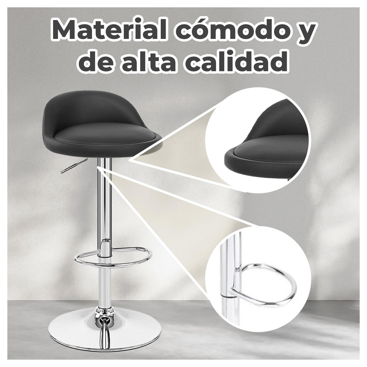 Pack 4 Piso Bar Taburete Giratorio de Altura Regulable - Blanco | Sodimac - Falabella