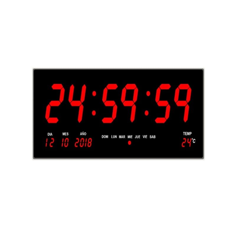 Reloj Digital Led De Pared Grande 82381 | Sodimac Chile