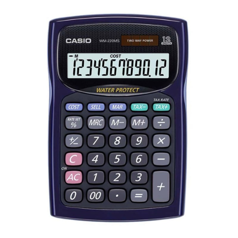 CASIO Calculadora de Sobremesa Casio WM-220MS-BU Azul | falabella.com