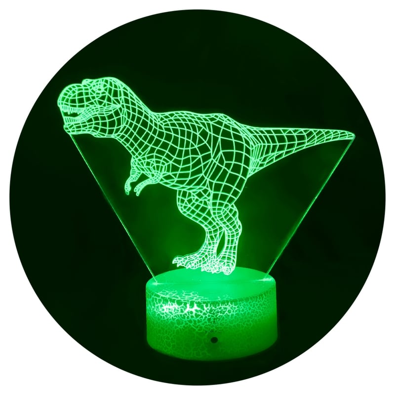 3DILUTION Lámpara Ilusión 3d Dinosaurio Rex Base Agrietada | falabella.com