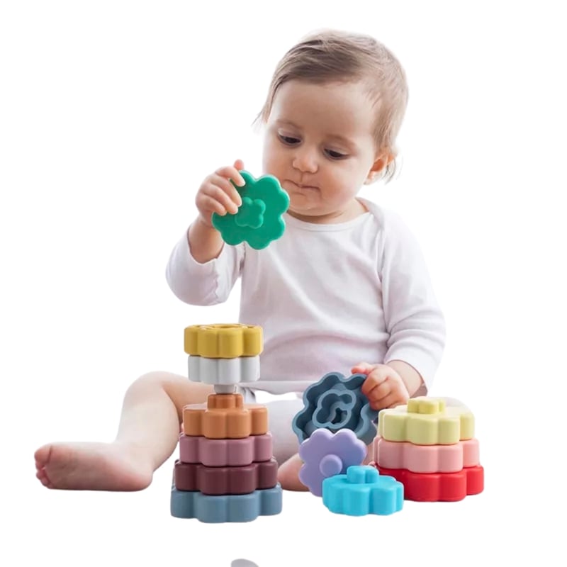 GENERICO Juguete Para Bebé Torre Apilable Encaje Silicona Libre Bpa | falabella.com