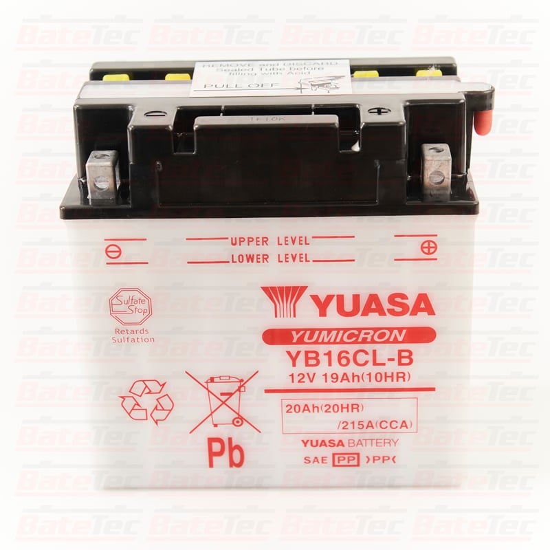 YUASA Yuasa YB16CL-B 19Ah Batería Para Moto de Agua - Larga duración ...
