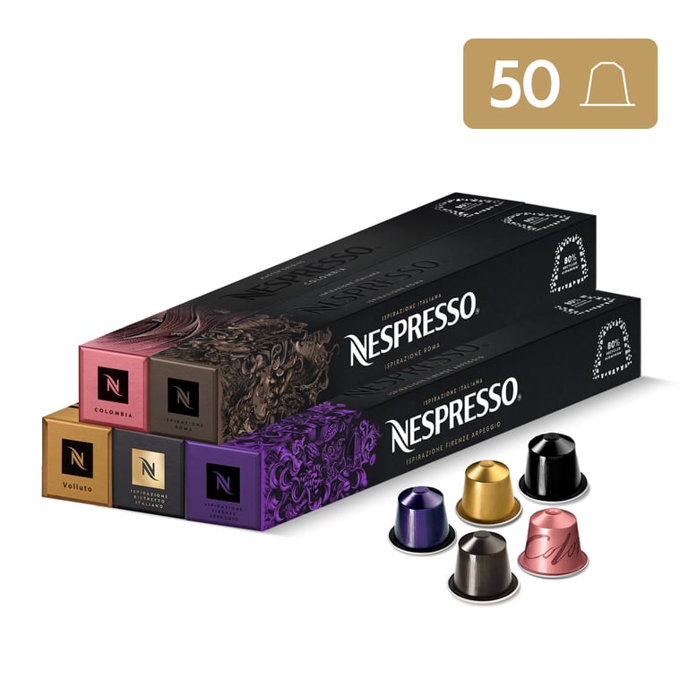 NESPRESSO Cápsulas de Café Nespresso Pack Favoritos - 50 unidades ...