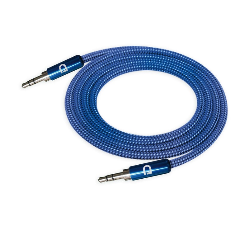 DATACOM Cable Audio 3.5 a 3.5 Punta Metal Azul 1 metro | falabella.com