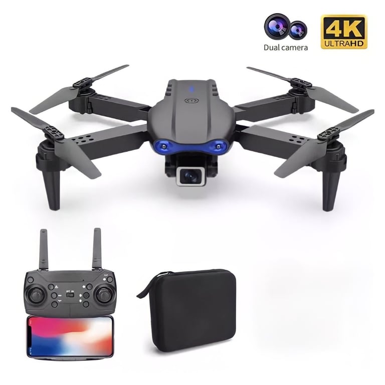 GENERICO Dron 4k Ultra Hd Doble Cámara Bolso Control Remoto Wifi ...