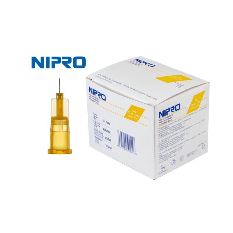 NIPRO Aguja Hipodérmica 30G* 13MM NIPRO * 100 Unidades | falabella.com