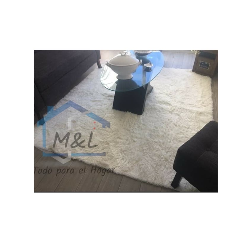 Alfombra Peludas Tipo Shaggy 150X200Cm Blanco | Sodimac - Falabella