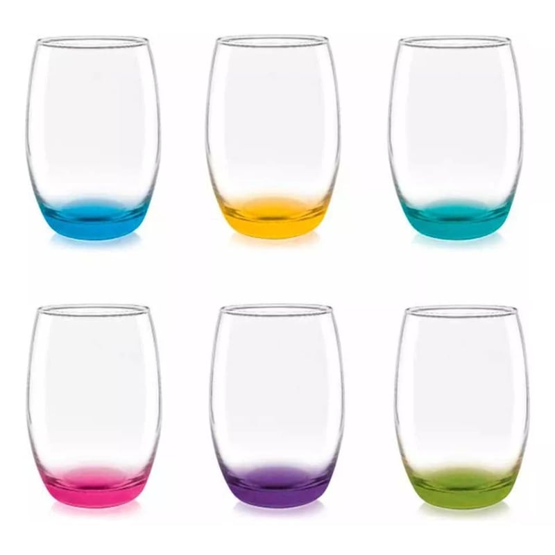 GENERICO Set De 6 Vasos Altos Mikonos Fondo Color | falabella.com