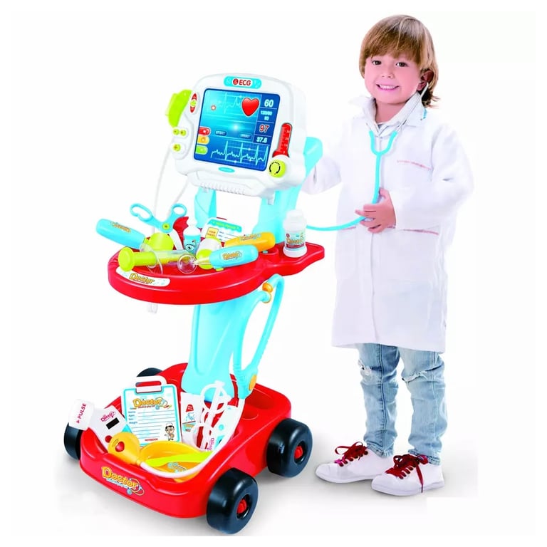 GENERICO Set Doctor Niña O Niño Con Luz Y Sonido rojo con azul ...