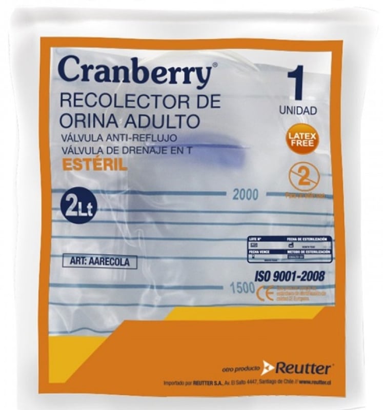 CEGAMED Bolsa Recolector Orina Adulto Cranberry 2 Litros (unidad ...