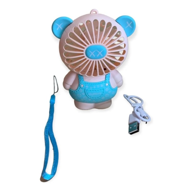 GENERICO Ventilador Portátil Osito Recargable Usb Luz Led Cute Fan ...