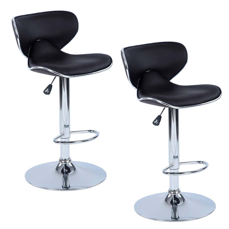 NOVAHUS Pack 2 Pisos de Bar Altura Ajustable Negro | falabella.com