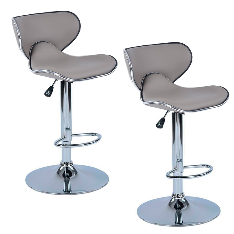 NOVAHUS Pack 2 Pisos de Bar Altura Ajustable Gris | falabella.com