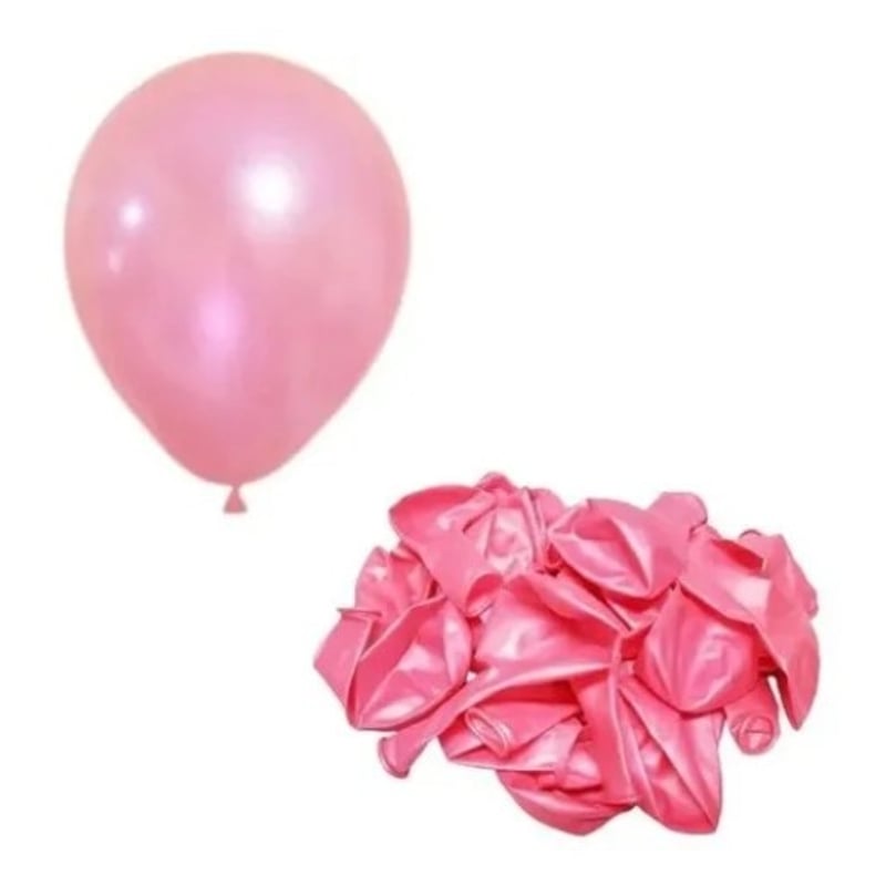 GENERICO Pack 24 Globos Rosa Decorativos Látex Metálicos R10 ...