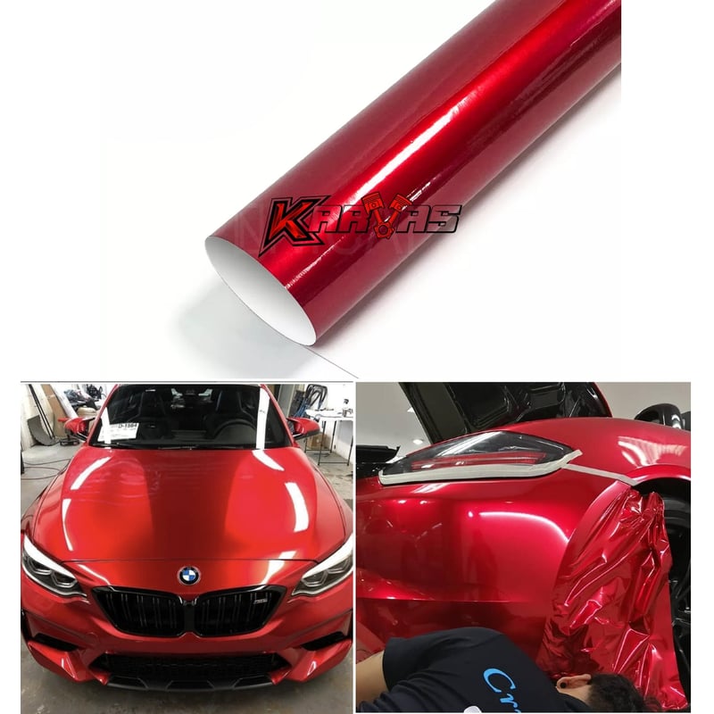 Papel Vinilo Electro Metalico ROJO Brillante Adhesivo Karvas | Sodimac ...
