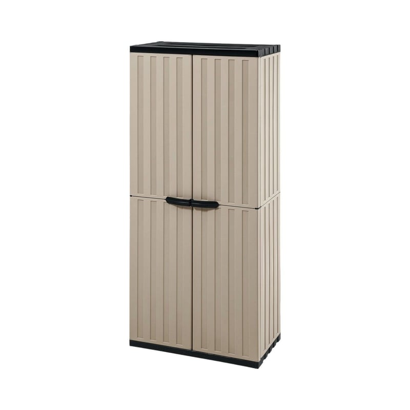 RIMAX Armario Multiuso Plastico Beige 67.6x39x163.3 Starplas Rimax ...